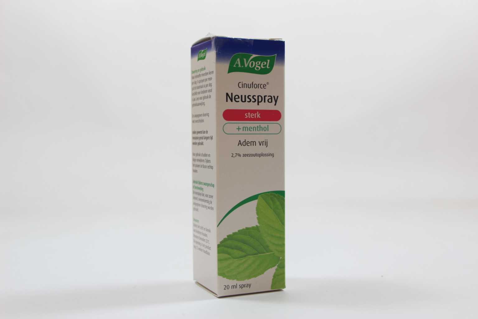 Neusspray Cinuforce sterk met menthol (20ml) - De Groene Luifel - Webshop