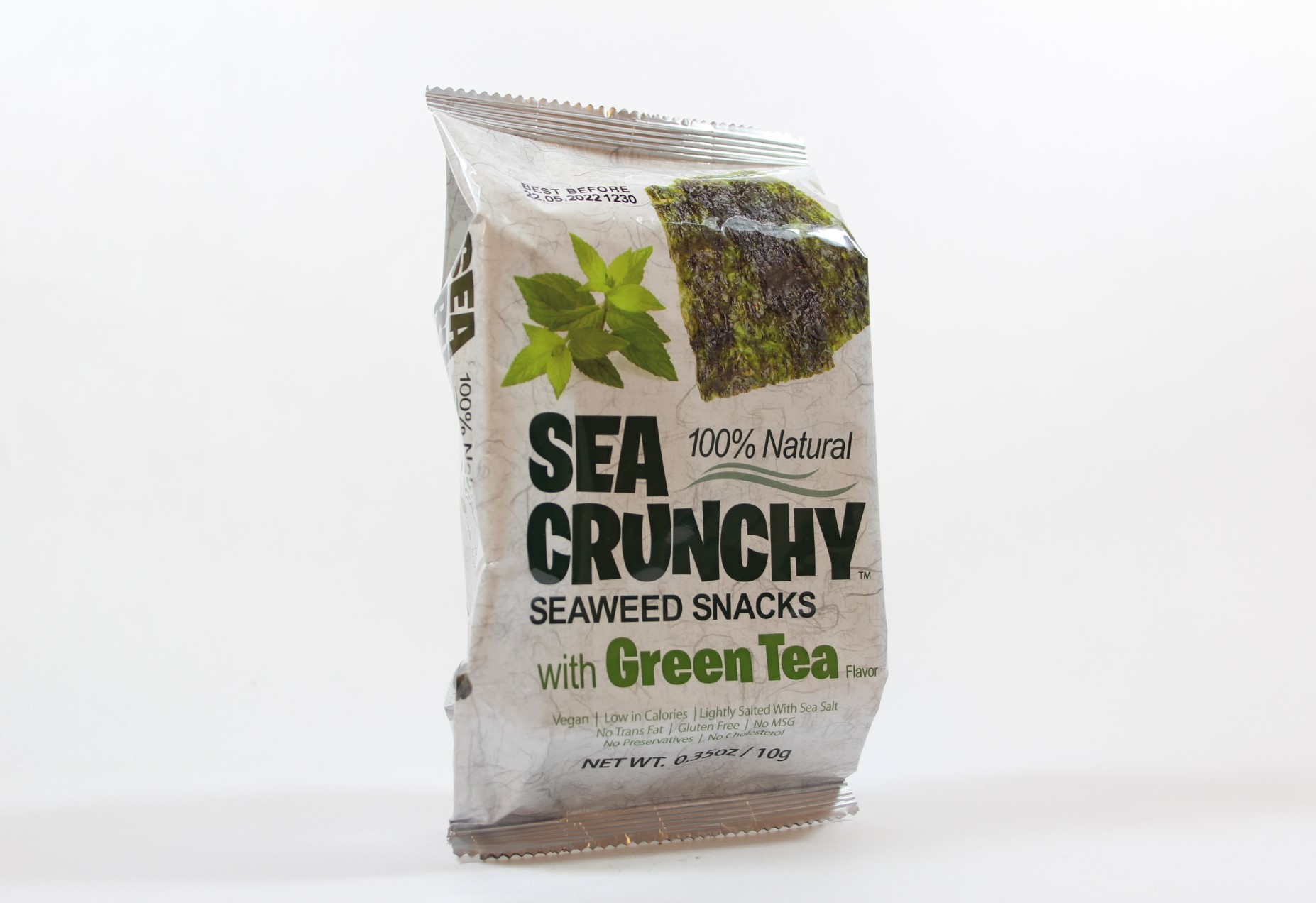 Sea Crunchy Nori zeewier snack Groene Thee (10g) – De Groene Luifel ...