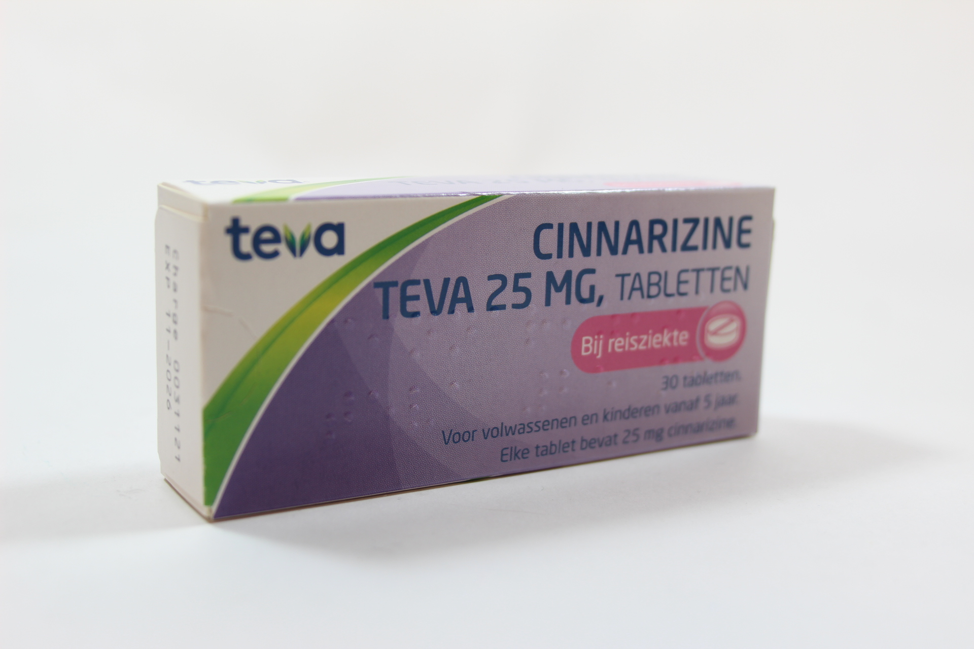 Cinnarizine Teva 25mg (30 tabletten) – De Groene Luifel – Webshop