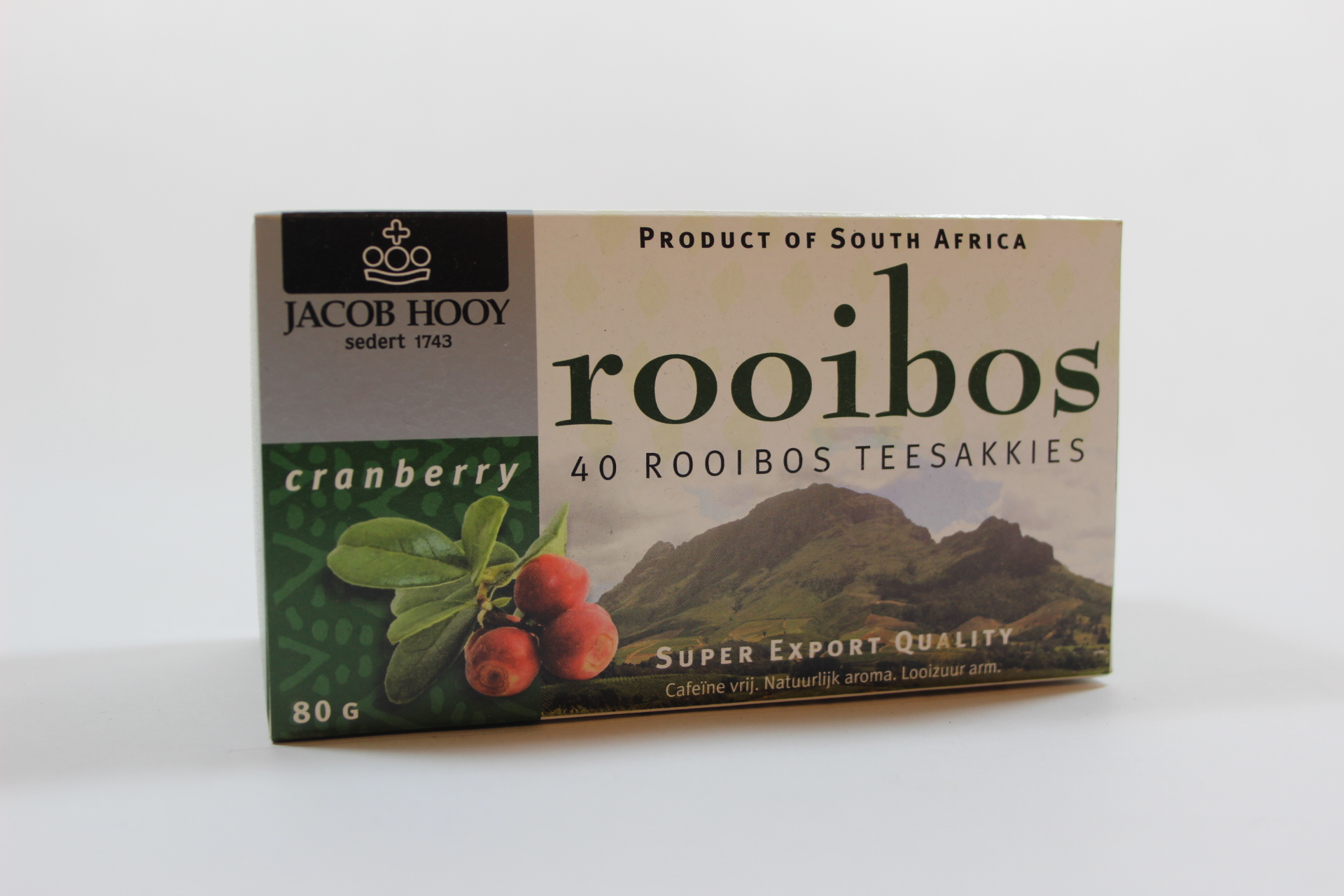 Jacob Hooy Rooibos cranberry (40 builtjes) - De Groene Luifel - Webshop